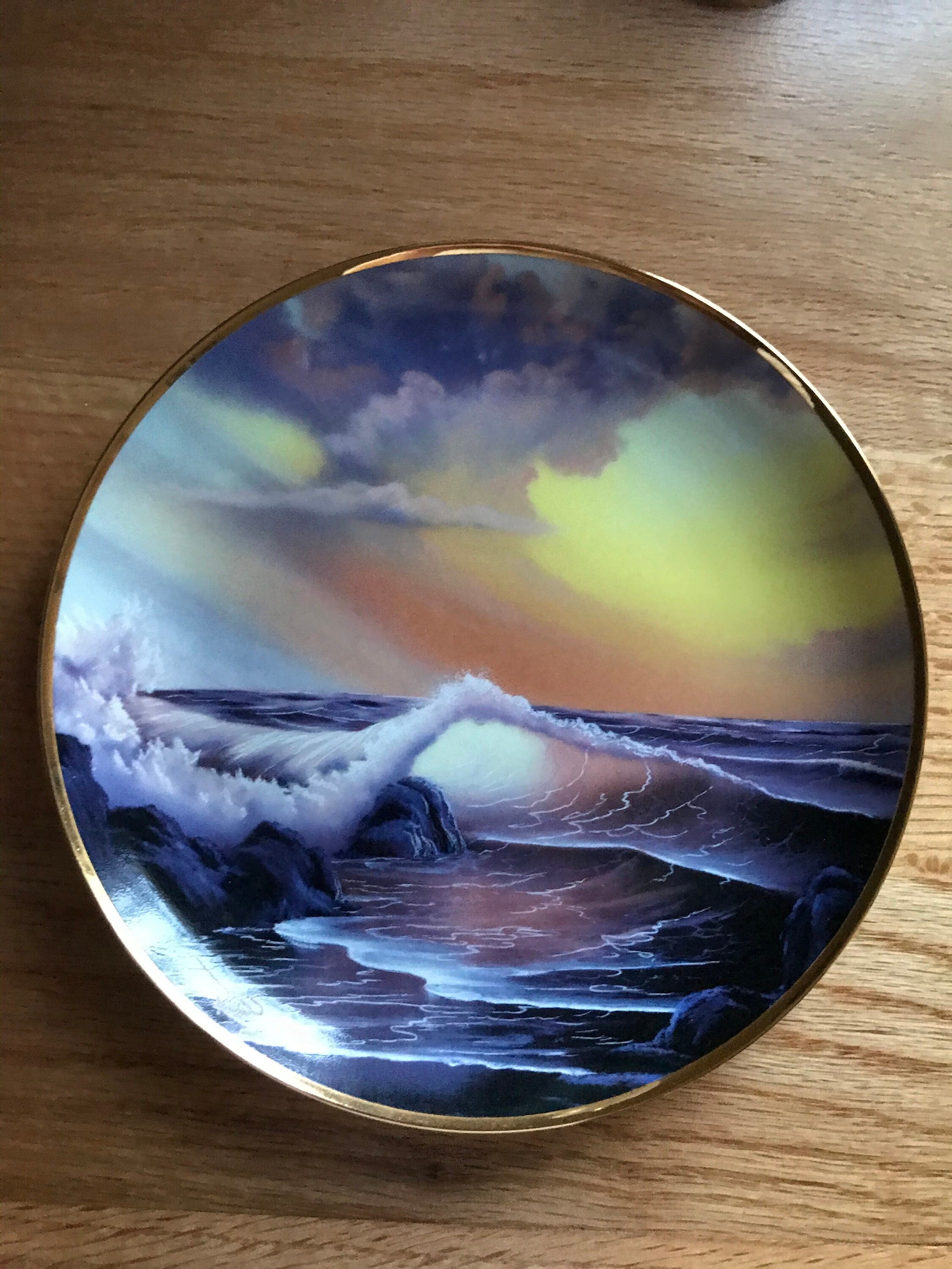 Breakers at Sunset Porcelain Plate by the Franklin Mint-limited Edition ...