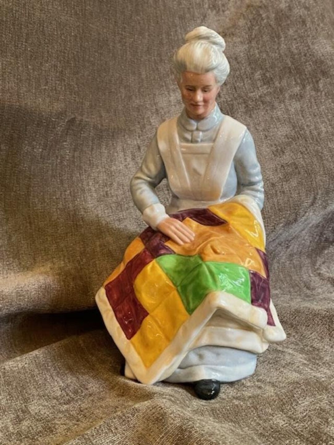 Royal Doulton Quilt Lady Figurine - Etsy