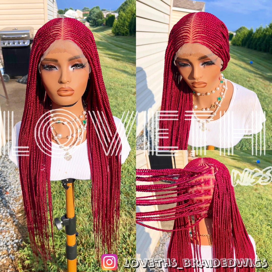 Ships Next Day (2-3 Days Mail) Full Lace Knotless Braided Wigs, Cornrow ...