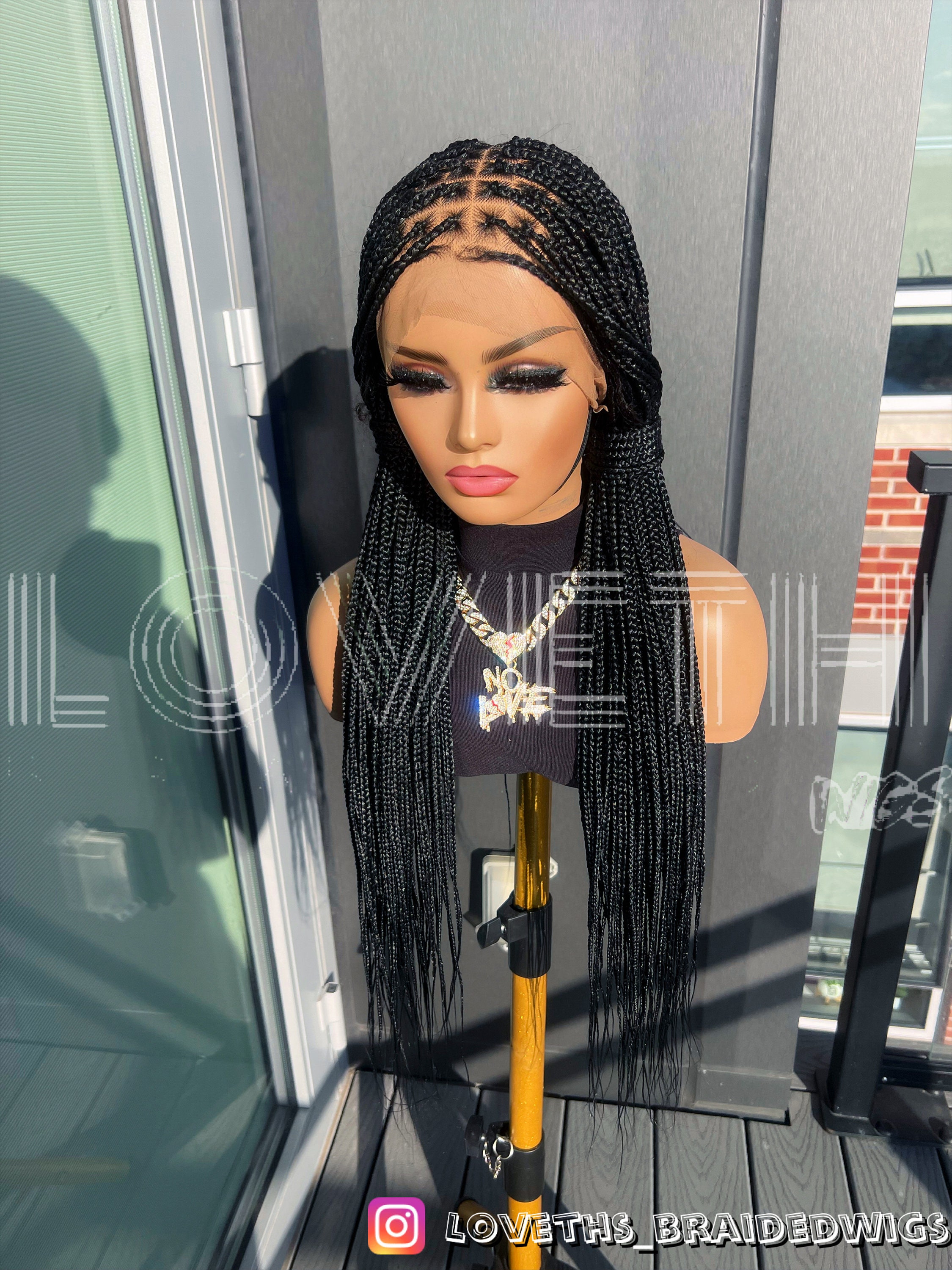 Cornrow Braided Wig,box Braids,full Lace Braid Wig,braid Wig,senegalese ...