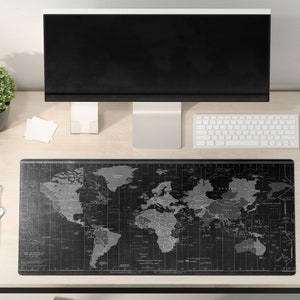 World Map Desk Mat Map of the World Large Mouse Pad World - Etsy