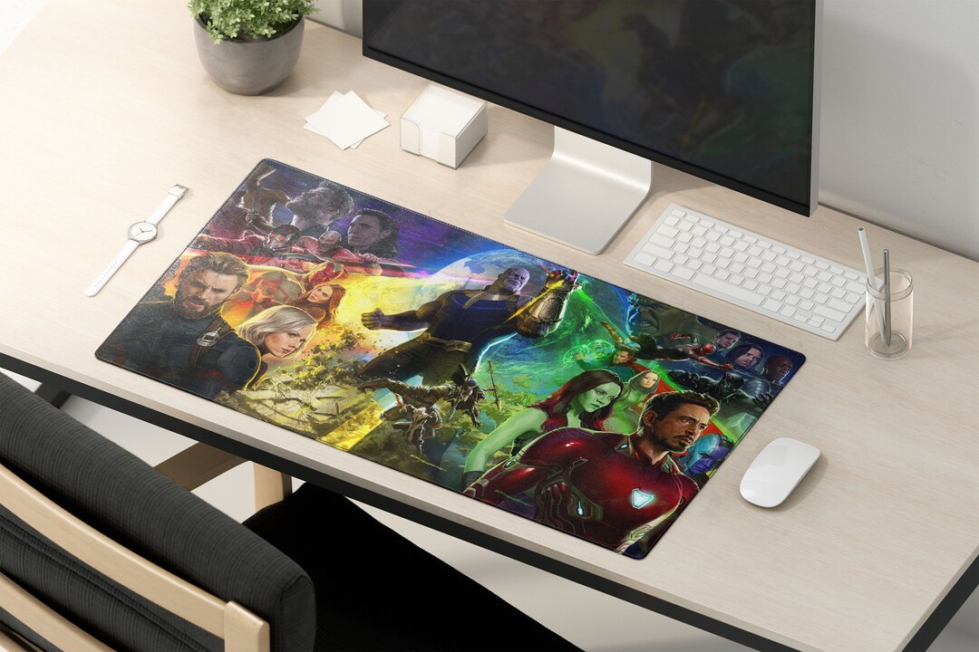 Marvel Avengers Desk Mat Avengers Mouse Pad Marvel Extra - Etsy