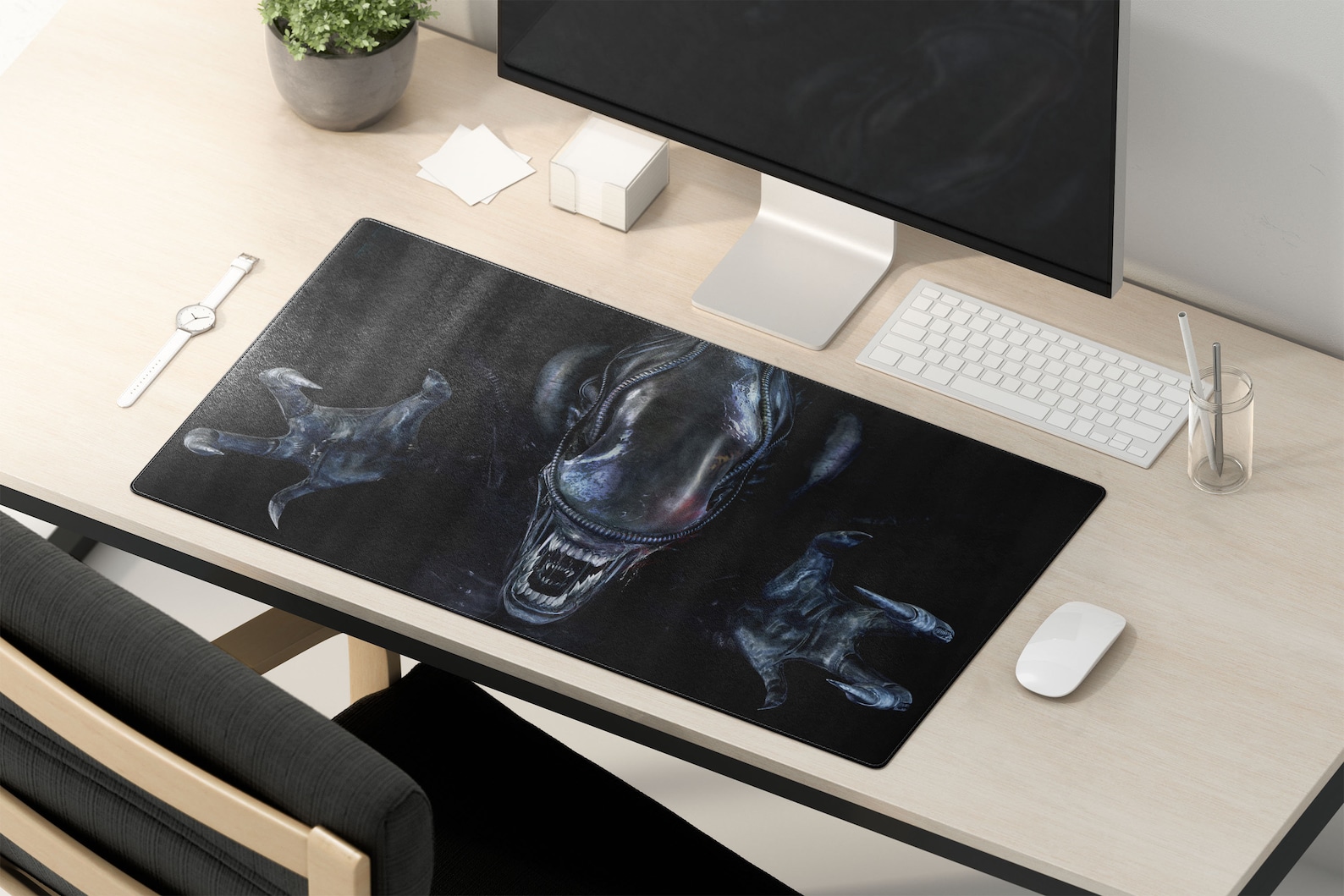 Alien Desk Mat Alien Large Mouse Pad Alien Gaming Mouse - Etsy