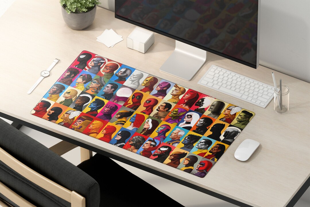 Marvel Comics Heroes Desk Mat Marvel Characters Mouse Pad Marvel Extra ...