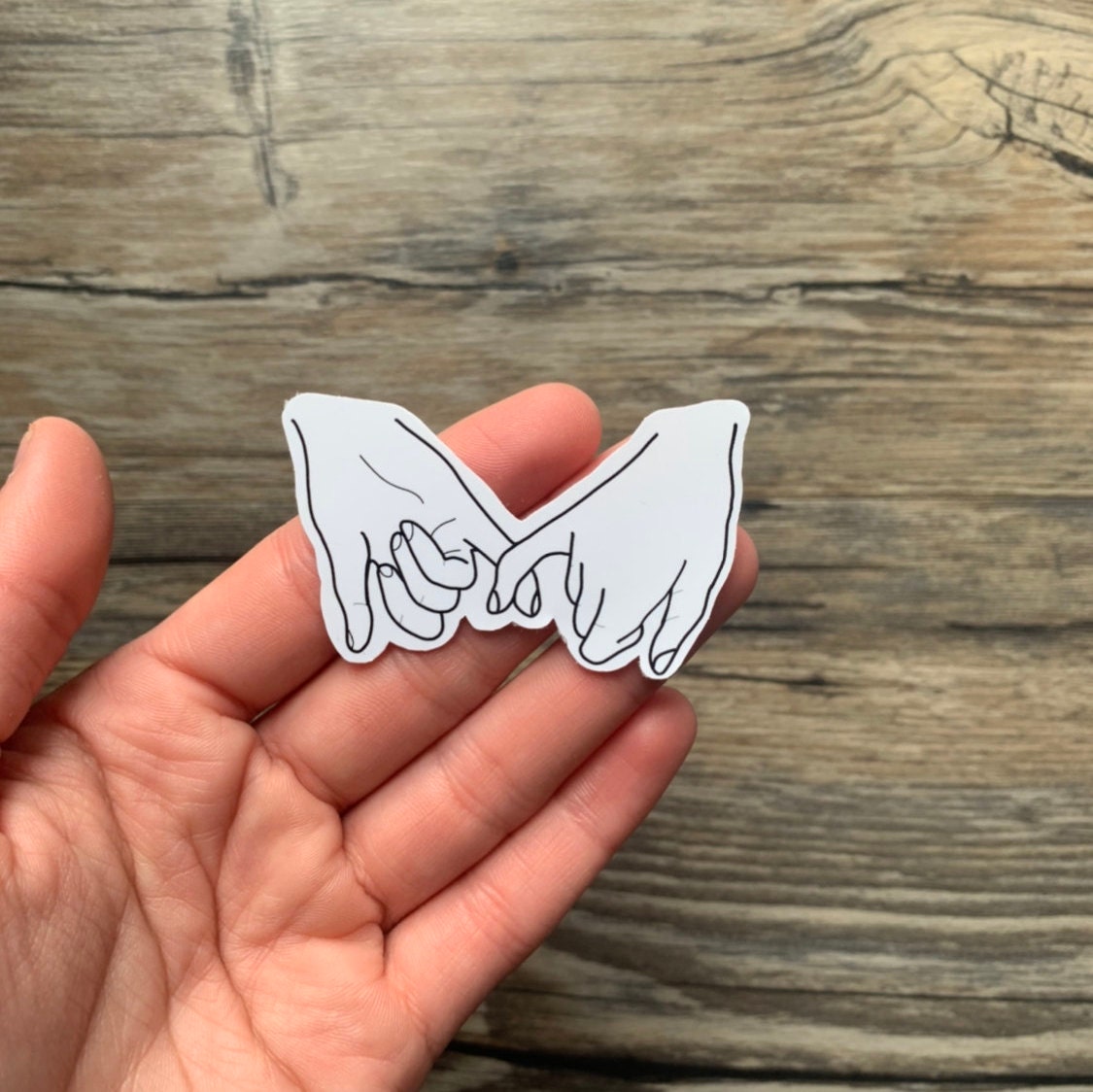 Aesthetic Hand, Pinky Promise Vinyl Sticker - Etsy