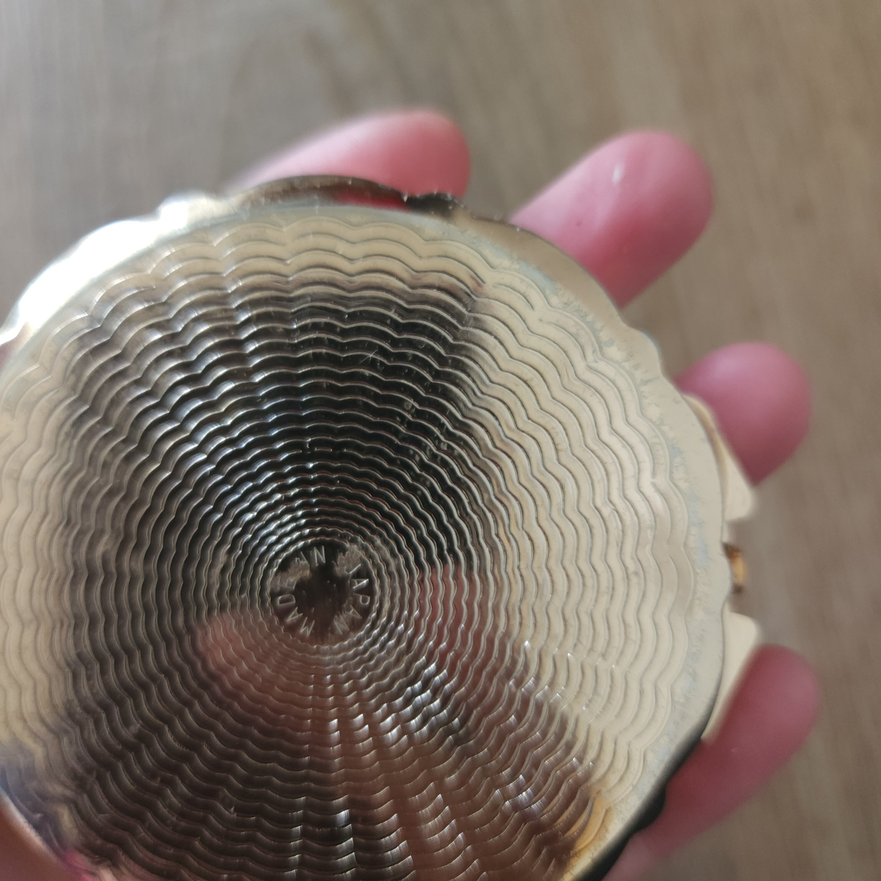 Vintage Enamel Mirror and Powder Compact With Floral Motif - Etsy