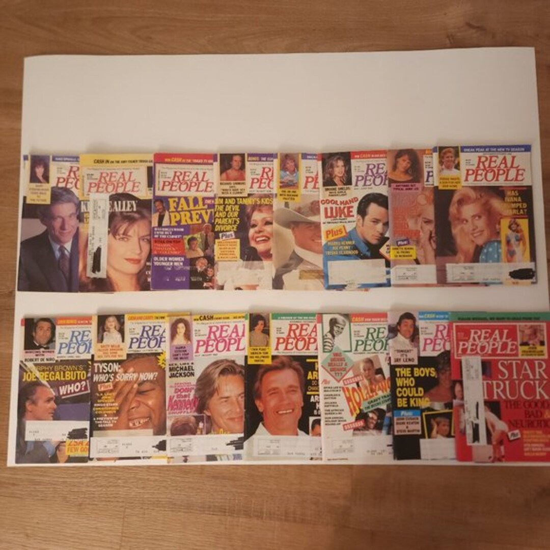 Vintage Early 90s Set of 15 real People Magazines, Vintage Ephemera ...