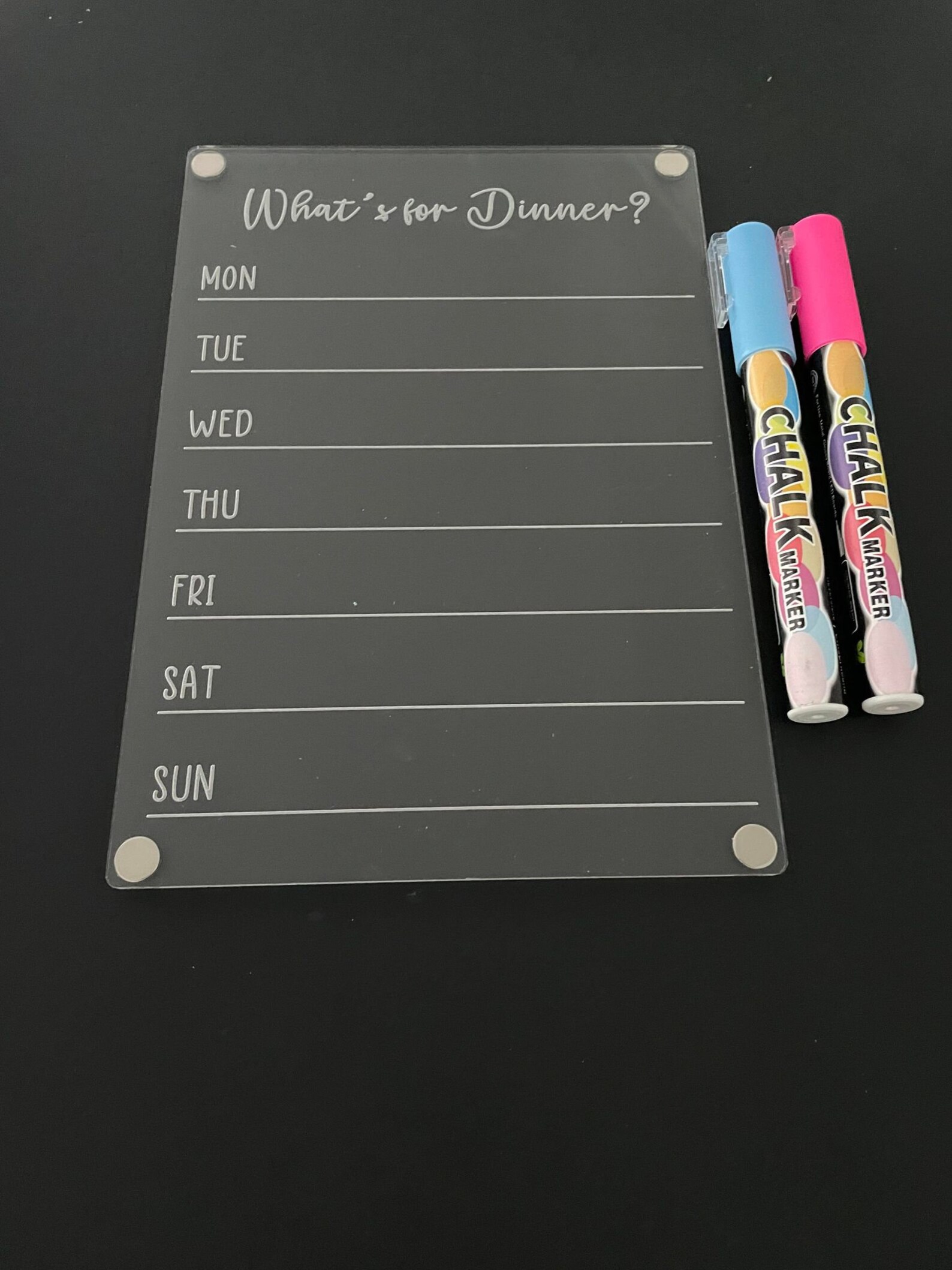 Fridge Acrylic Planner Board L Magnet Organiser L Meal Planner - Etsy