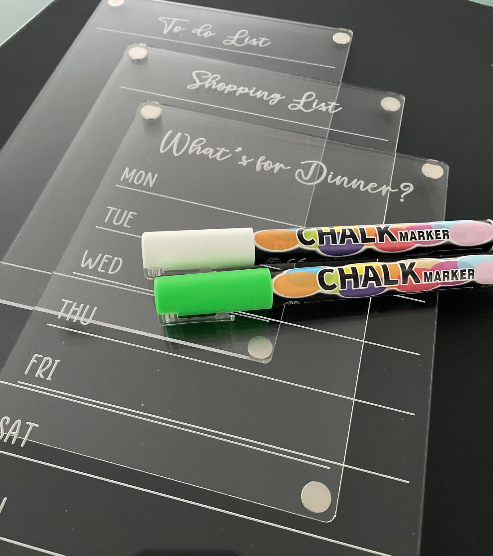 Fridge Acrylic Planner Board L Magnet Organiser L Meal Planner - Etsy