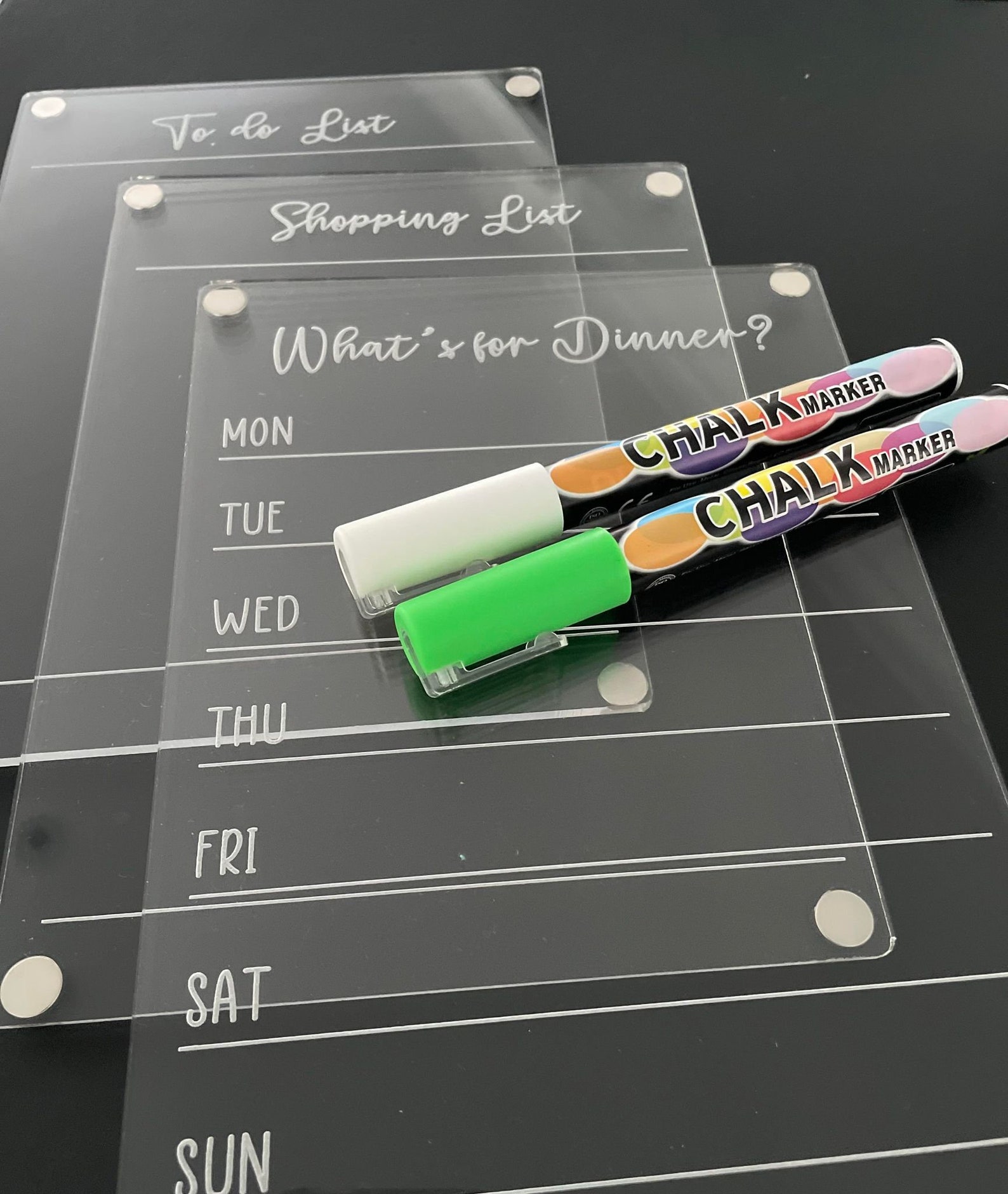 Fridge Acrylic Planner Board L Magnet Organiser L Meal Planner - Etsy