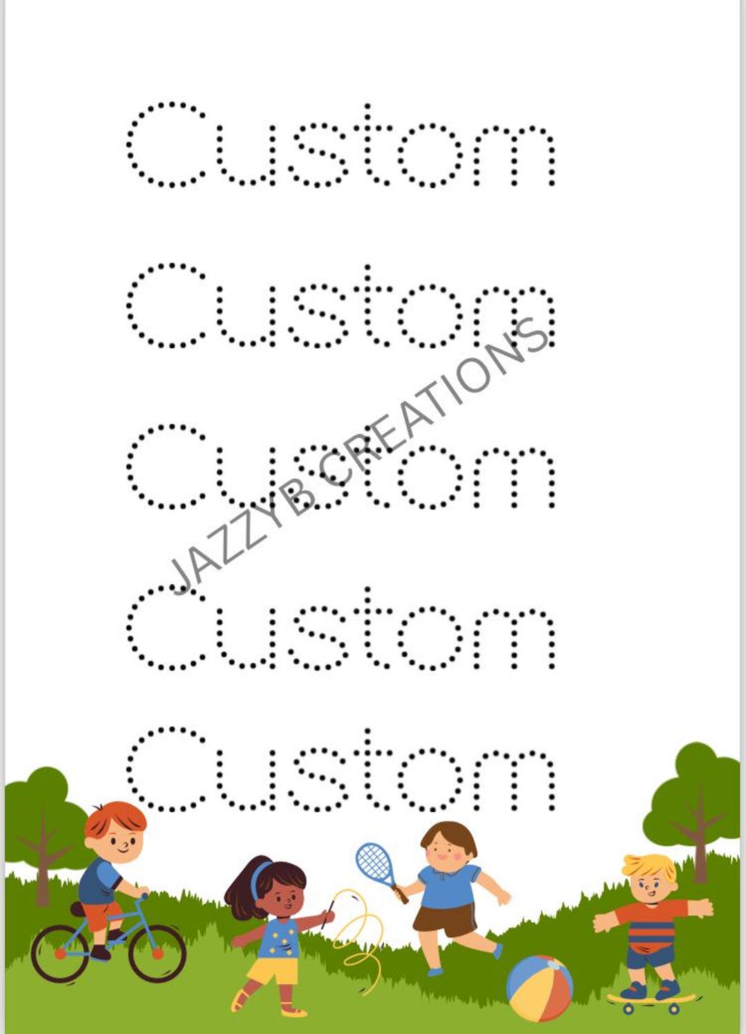 Custom Tracing Worksheet for Kids – Name & Handwriting Practice - Etsy UK