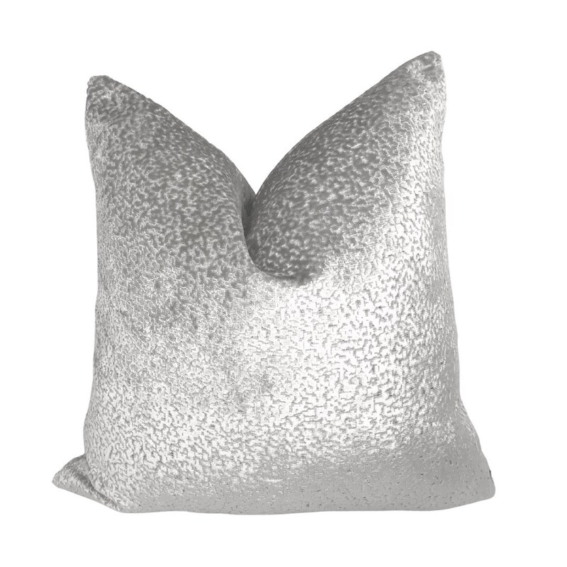Silver Throw Pillow - Etsy