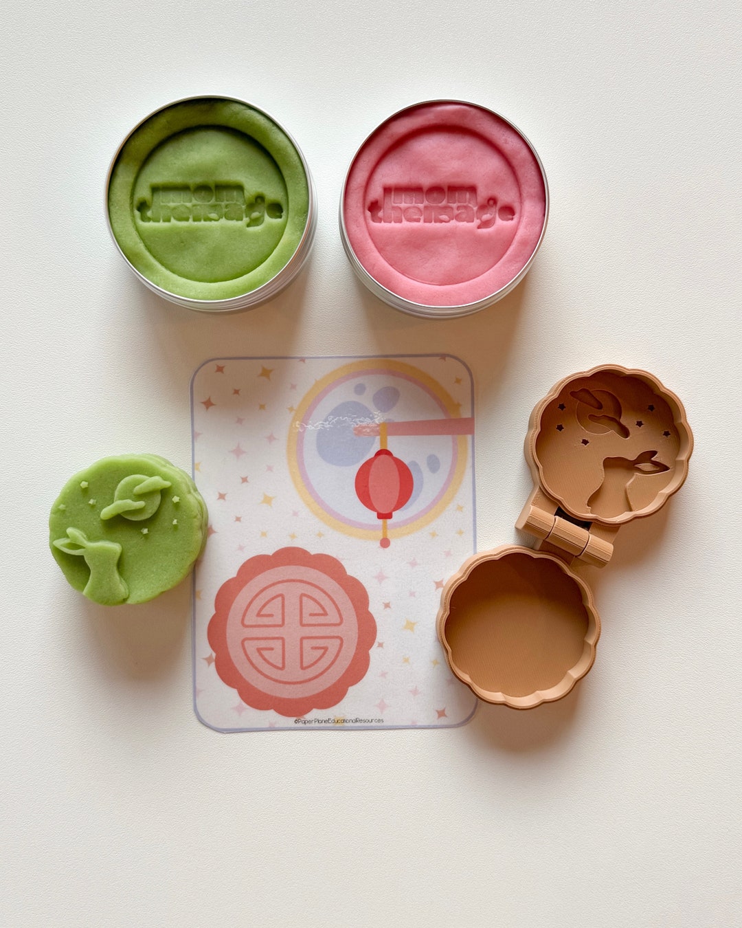 Mini Mooncake Play Dough Kit Mid Autumn Festival Play Kit - Etsy