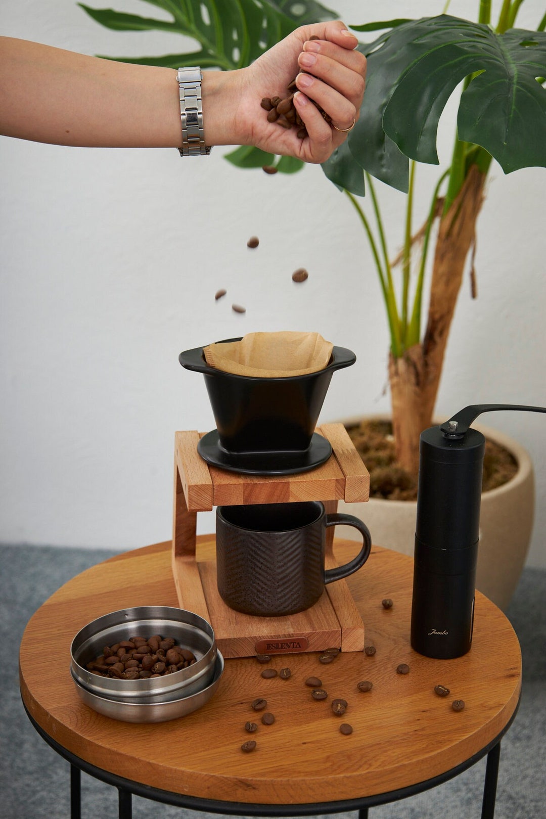 Wooden Detachable Pour Over Coffee Brewing Stand - Etsy