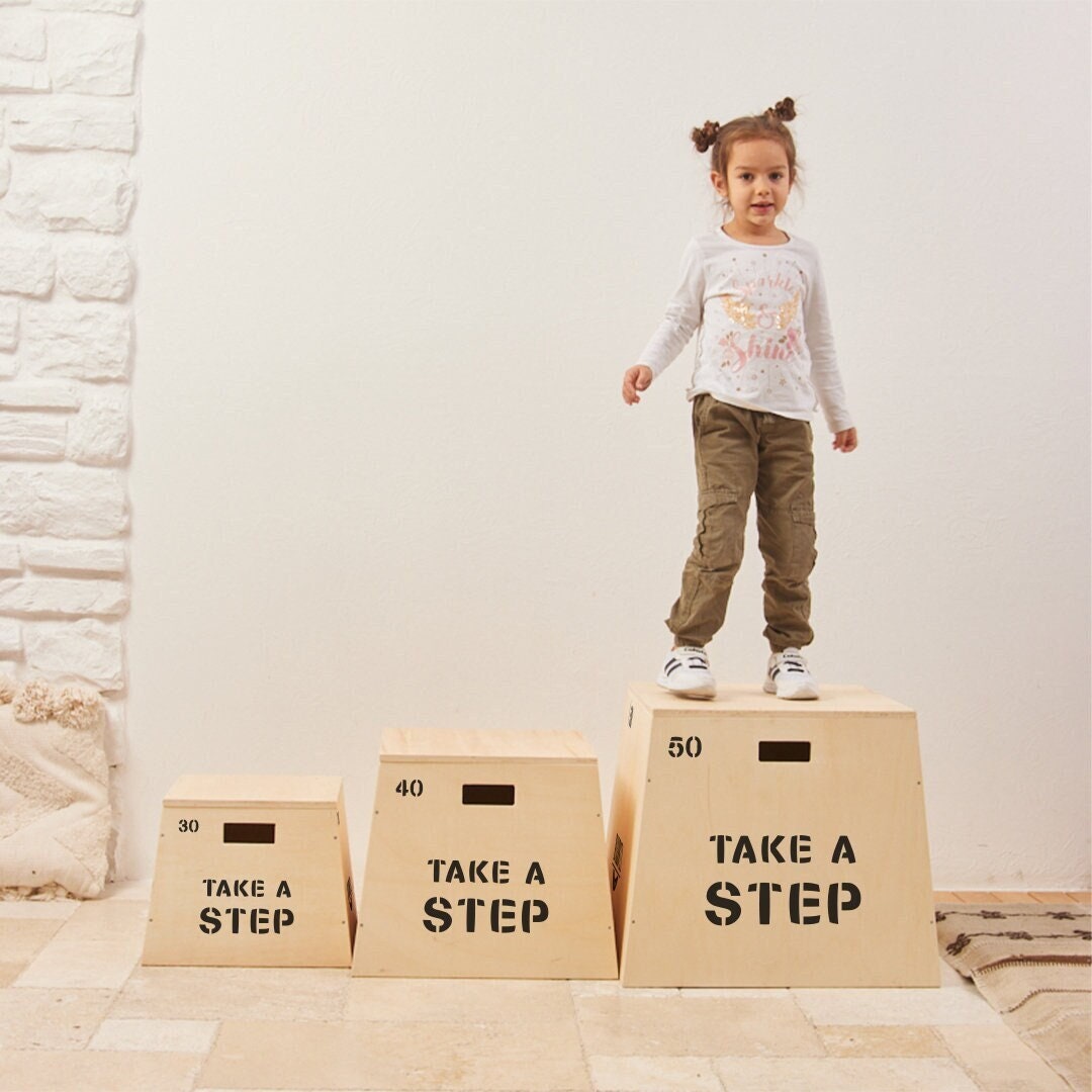 Plyometric Box Jumping Exercise Set, Crossfit Training Jump Box, Sports ...