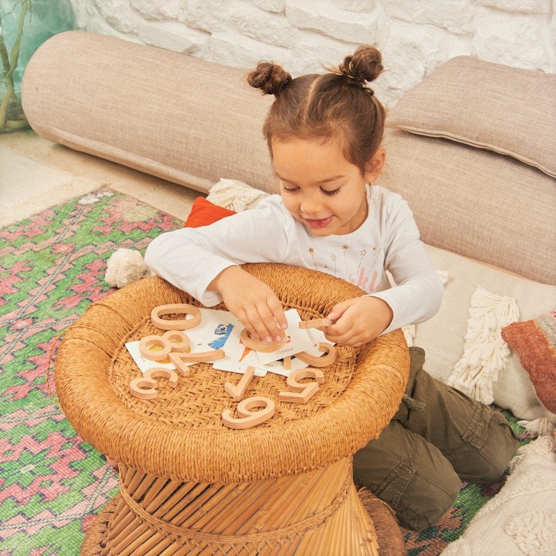 Wooden Number Set 0-9 With Math Symbols Educational Toy Math - Etsy