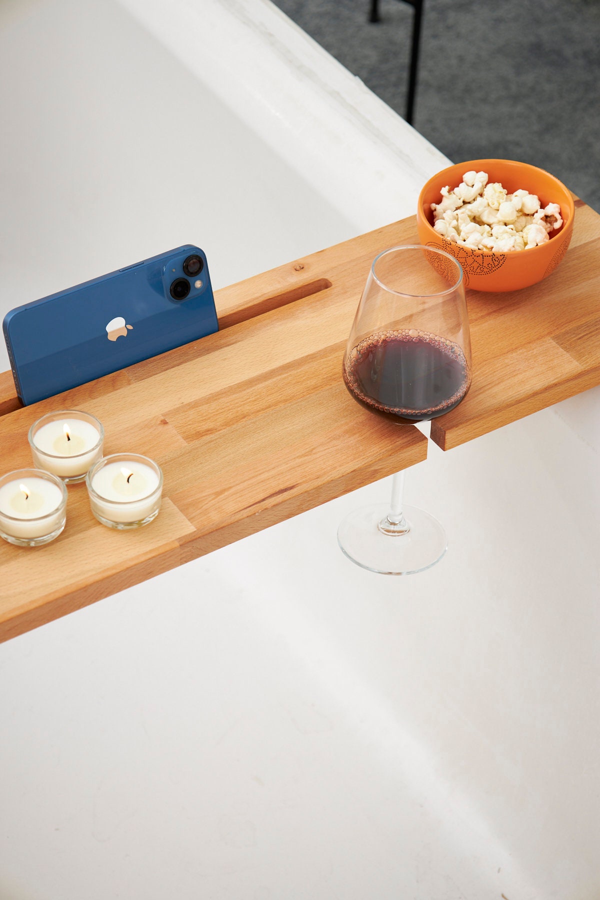 Solid Wood Bathtub Tray & Bath Organizer L3 - Etsy