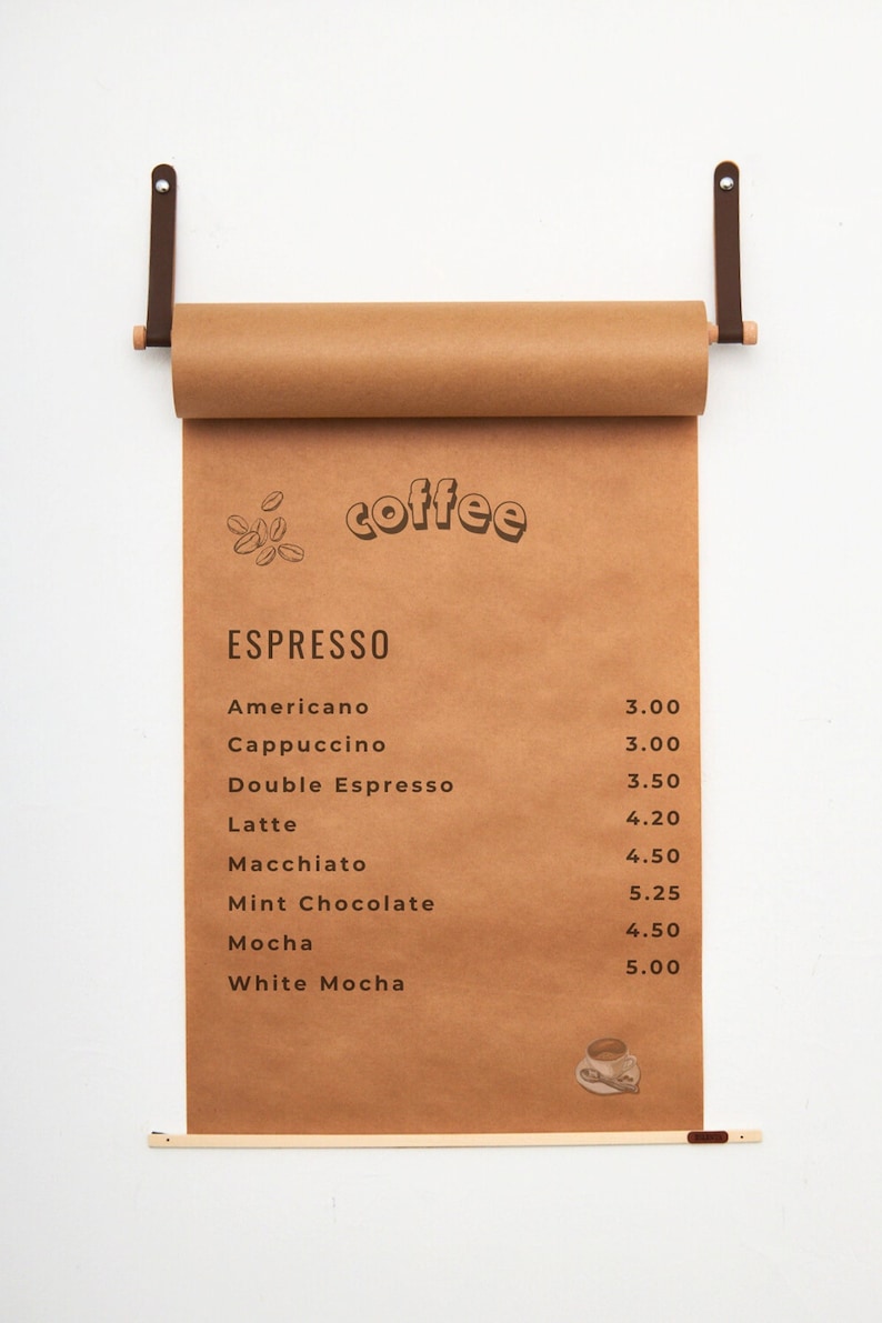 Wall Mounted Kraft Paper Roll, Coloring Roll Paper, Kraft Paper, Coffee ...