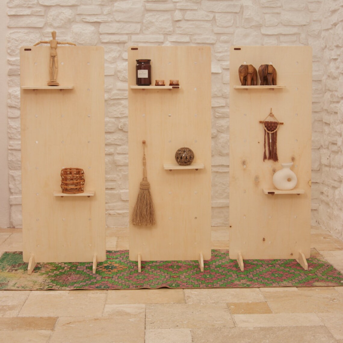 Free Standing Pegboard Shelving Display Unit Free Shelf With - Etsy