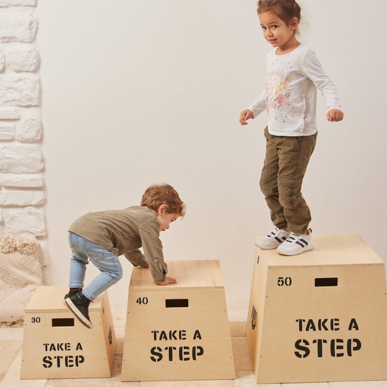 Plyometric Box Jumping Exercise Set, Crossfit Training Jump Box, Sports ...