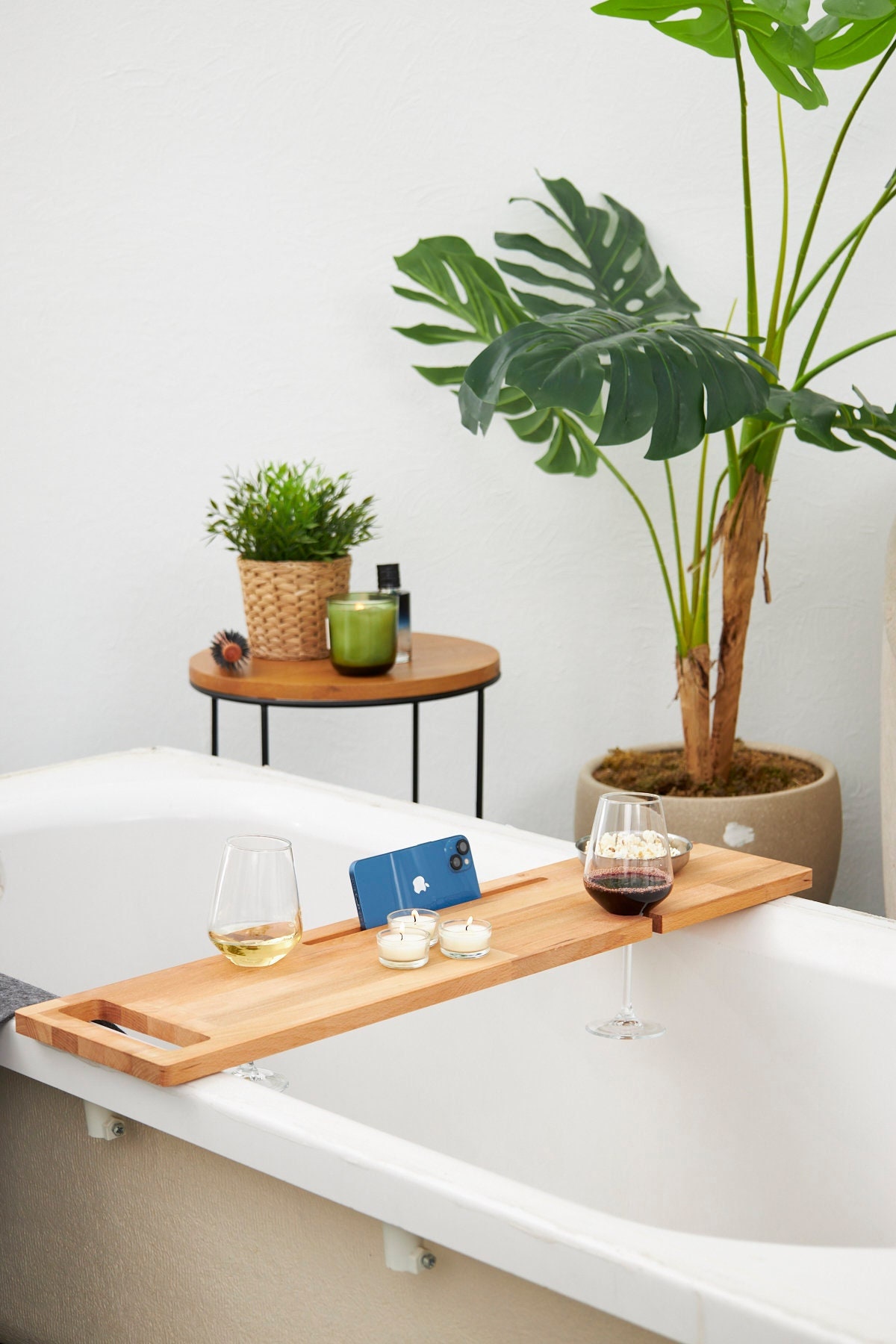 Solid Wood Bathtub Tray & Bath Organizer L3 - Etsy