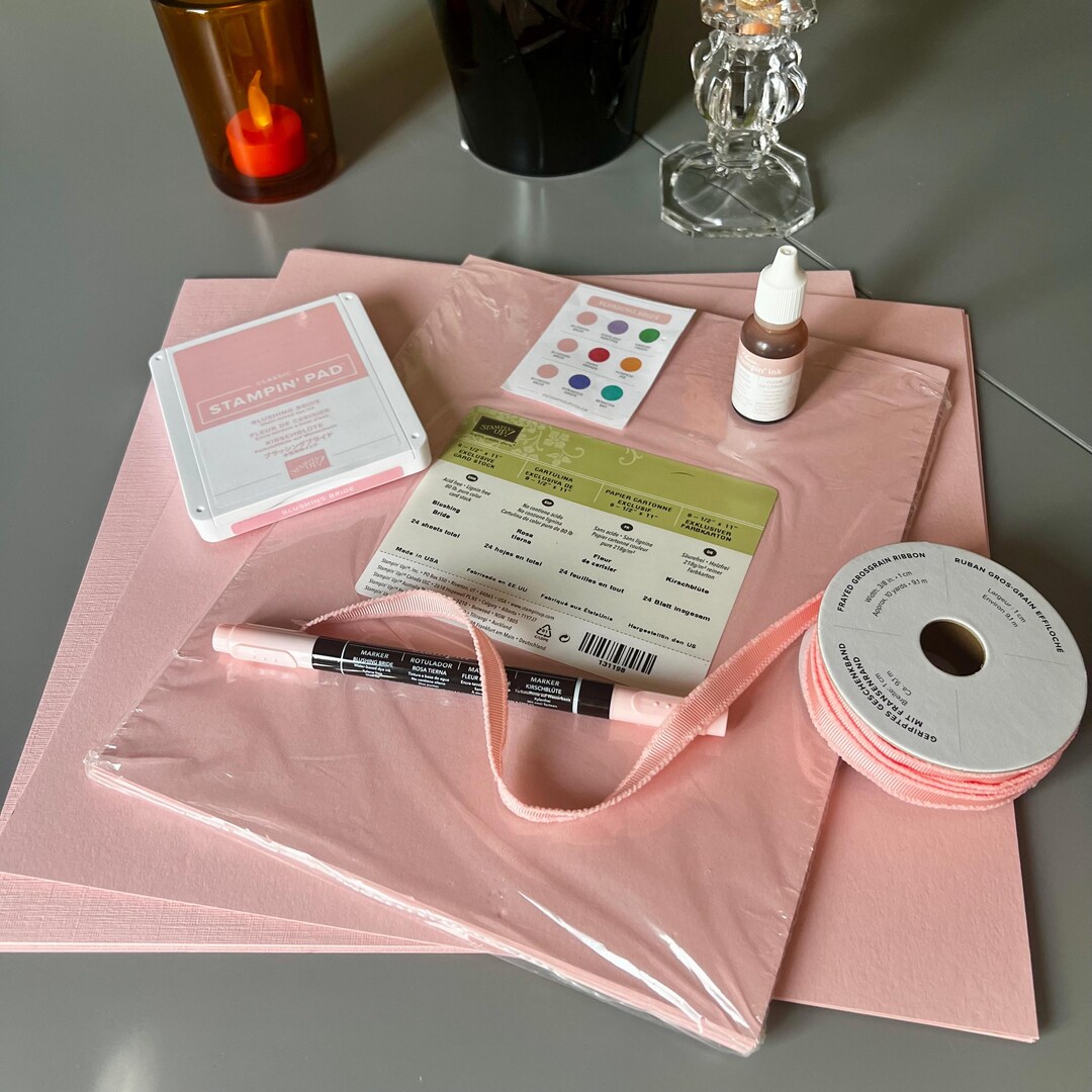 Stampin' Up Blushing Bride BUNDLE: Cardstock, Classic Stampin Inkpad ...