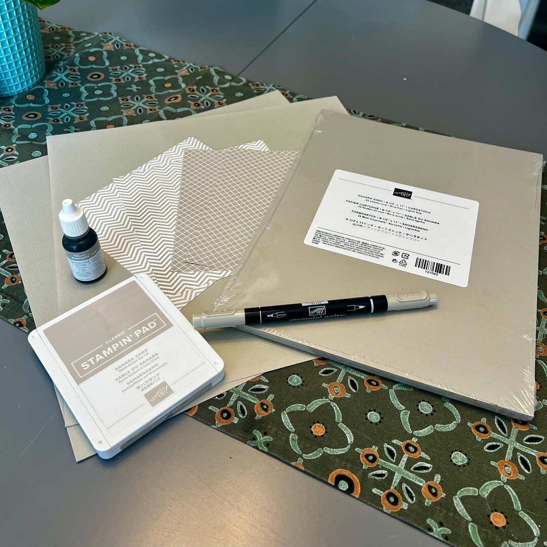 Stampin' Up! Sahara Sand BUNDLE: Cardstock, Classic Stampin Inkpad, Ink ...