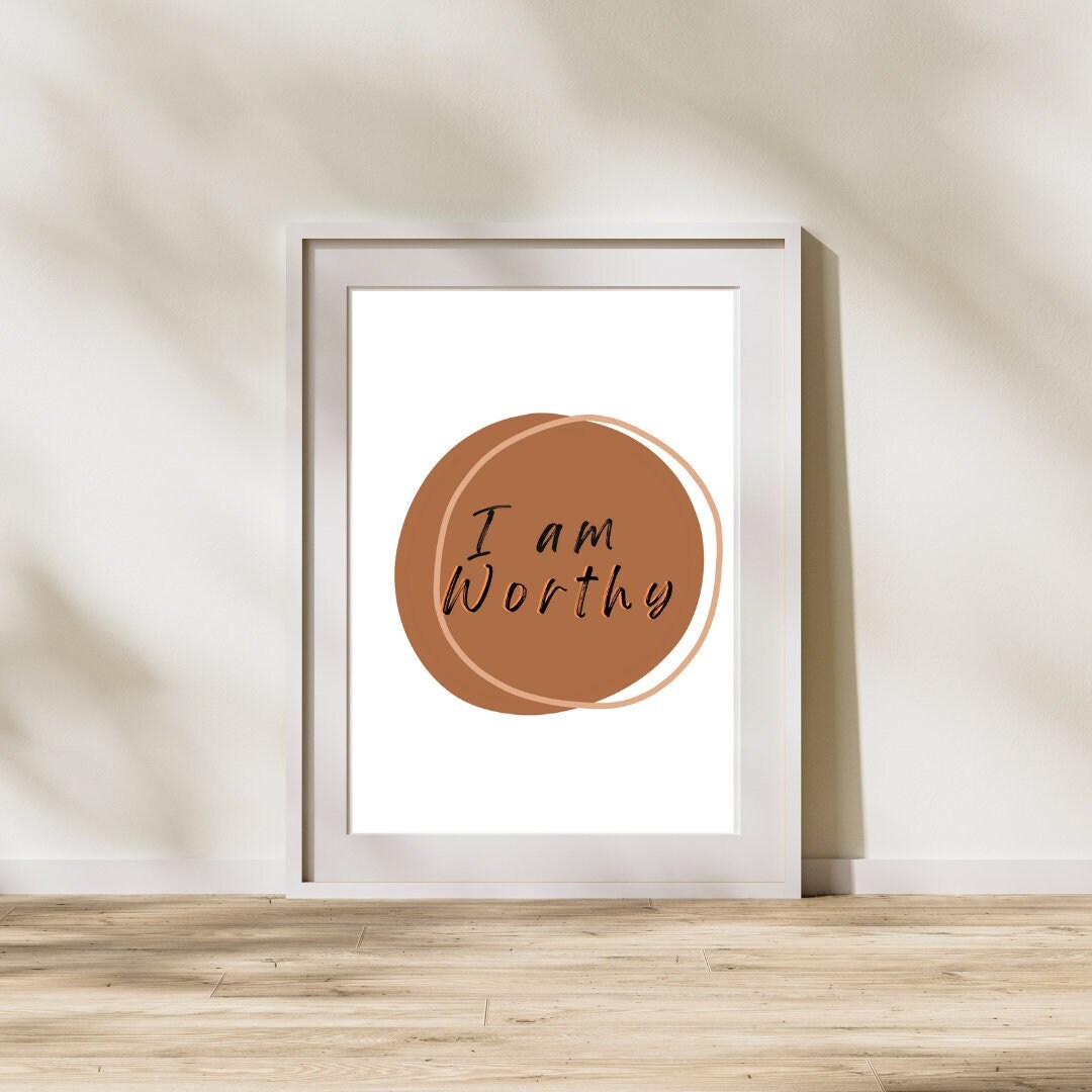 Printable Daily Positive Affirmations for Manifesting "i Am Worthy ...