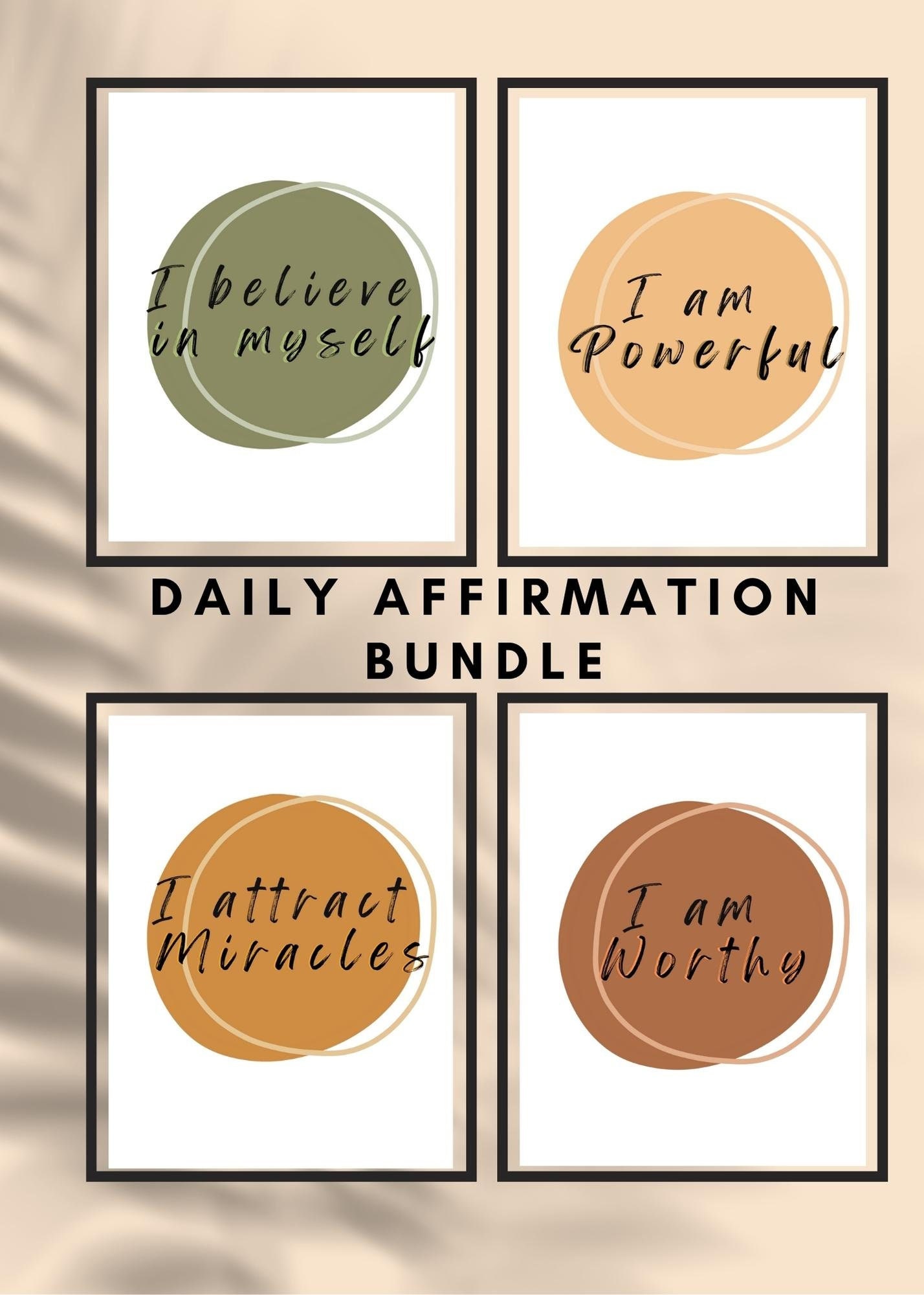 Printable Daily Positive Affirmations for Manifesting ALL 4 Digital ...