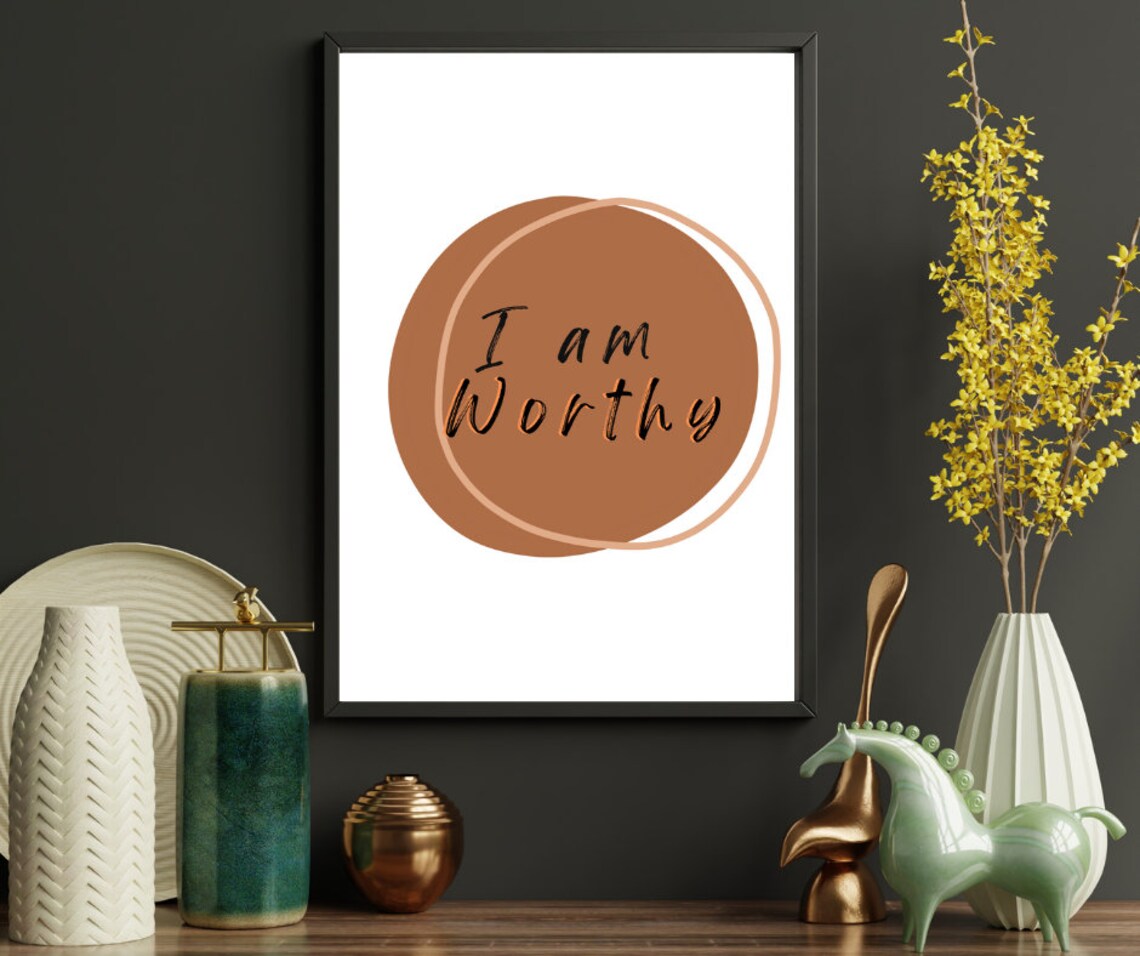 Printable Daily Positive Affirmations for Manifesting "i Am Worthy ...