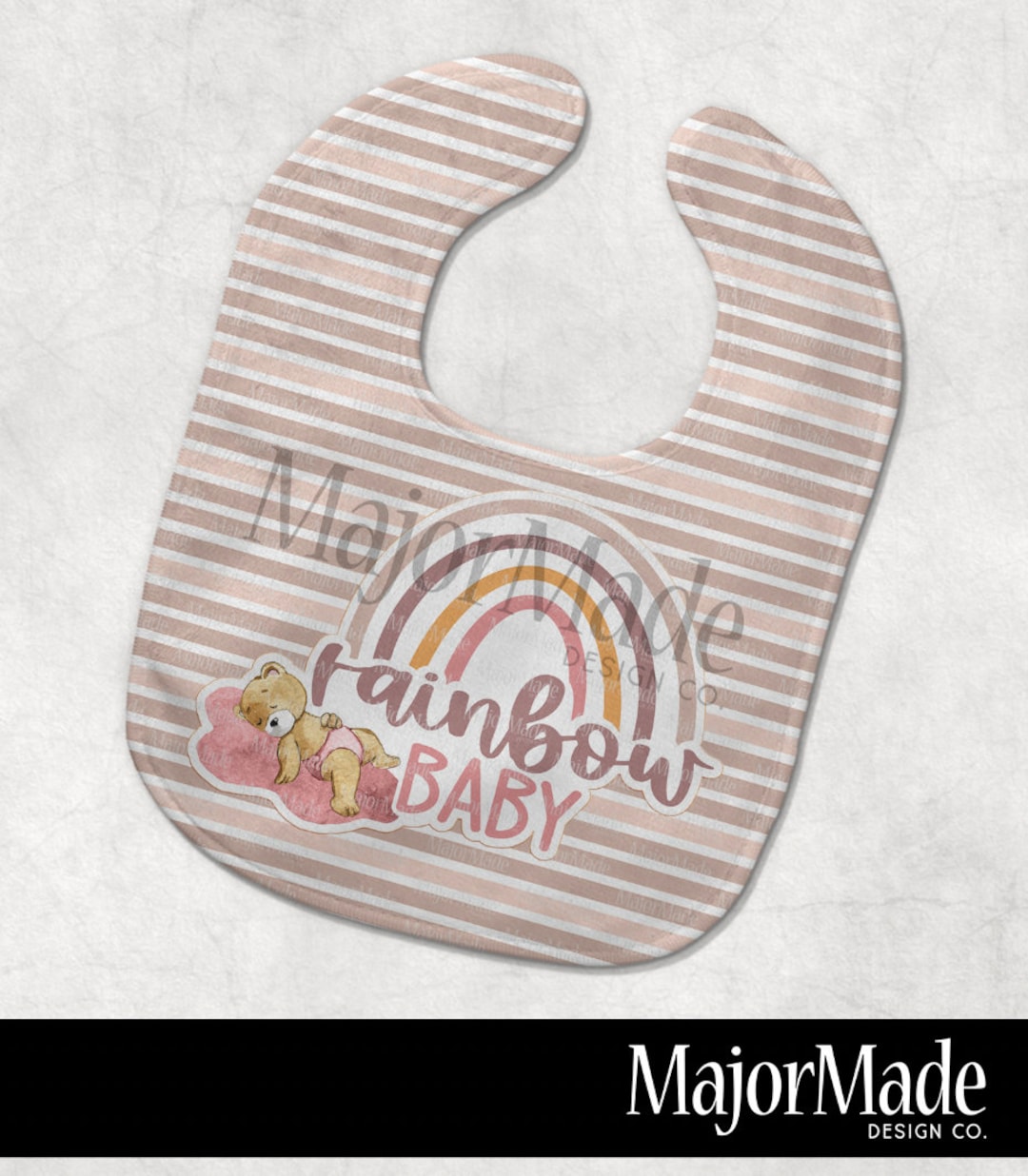 Rainbow Baby | Baby Bib Design | PNG | Sublimation Design | Digital ...