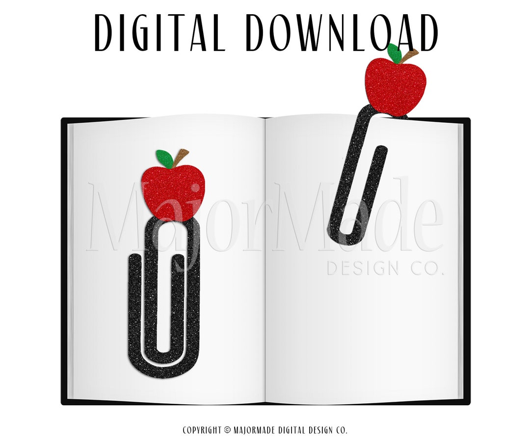 Apple Bookmark Design | PNG | Sublimation Design | Digital Download ...