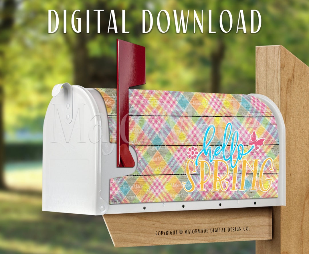 Hello Spring | Mailbox Cover Design | PNG | Sublimation Design ...