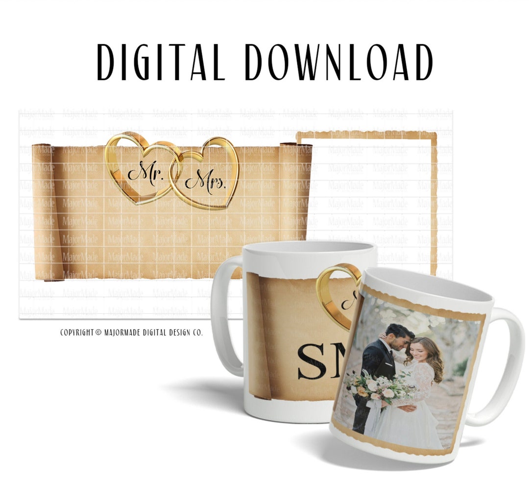 Buy Royal Wedding Mug Design PNG Sublimation Design Digital Download ...