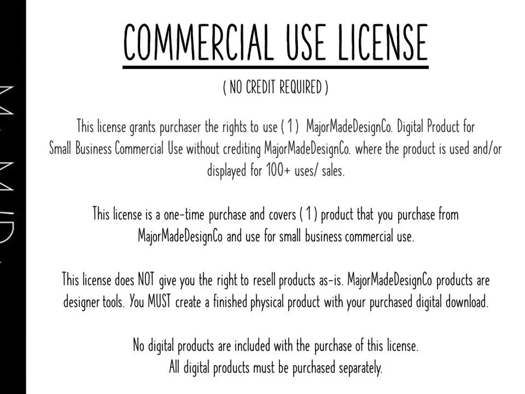 COMMERCIAL USE LICENSE - Etsy