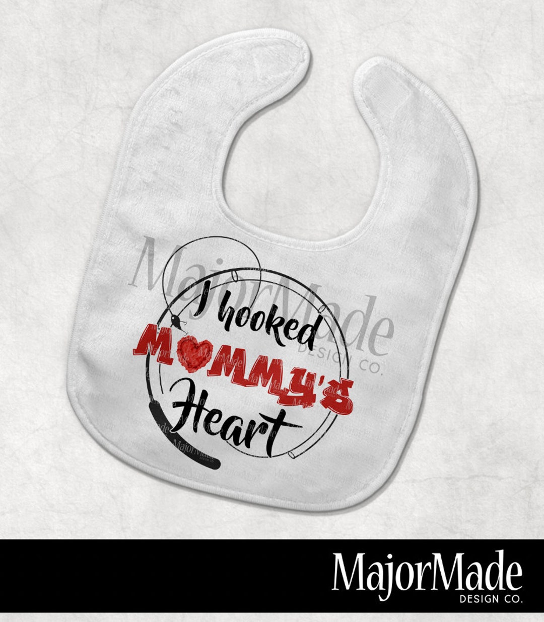 Hooked Heart | Bib Design | PNG | Sublimation Design | Digital Download ...
