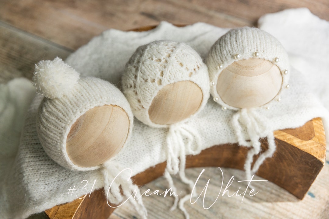 10 COLORS Handmade Knitted Wrap & 3 Hats Set, Featuring Three Charming ...