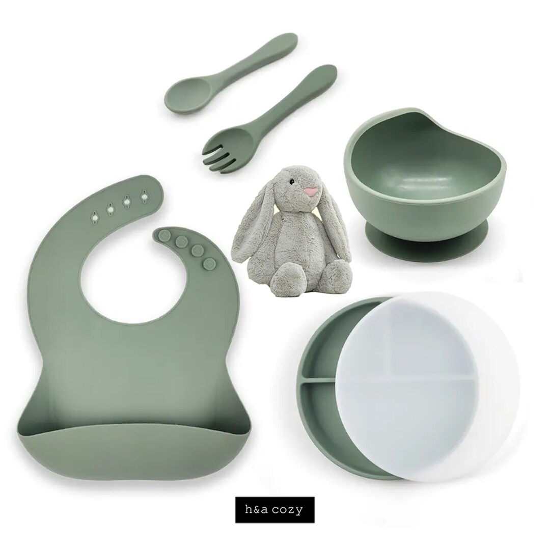 Silicone Baby Weaning Set, Baby Feeding Set, Silicone Weaning Kit for ...