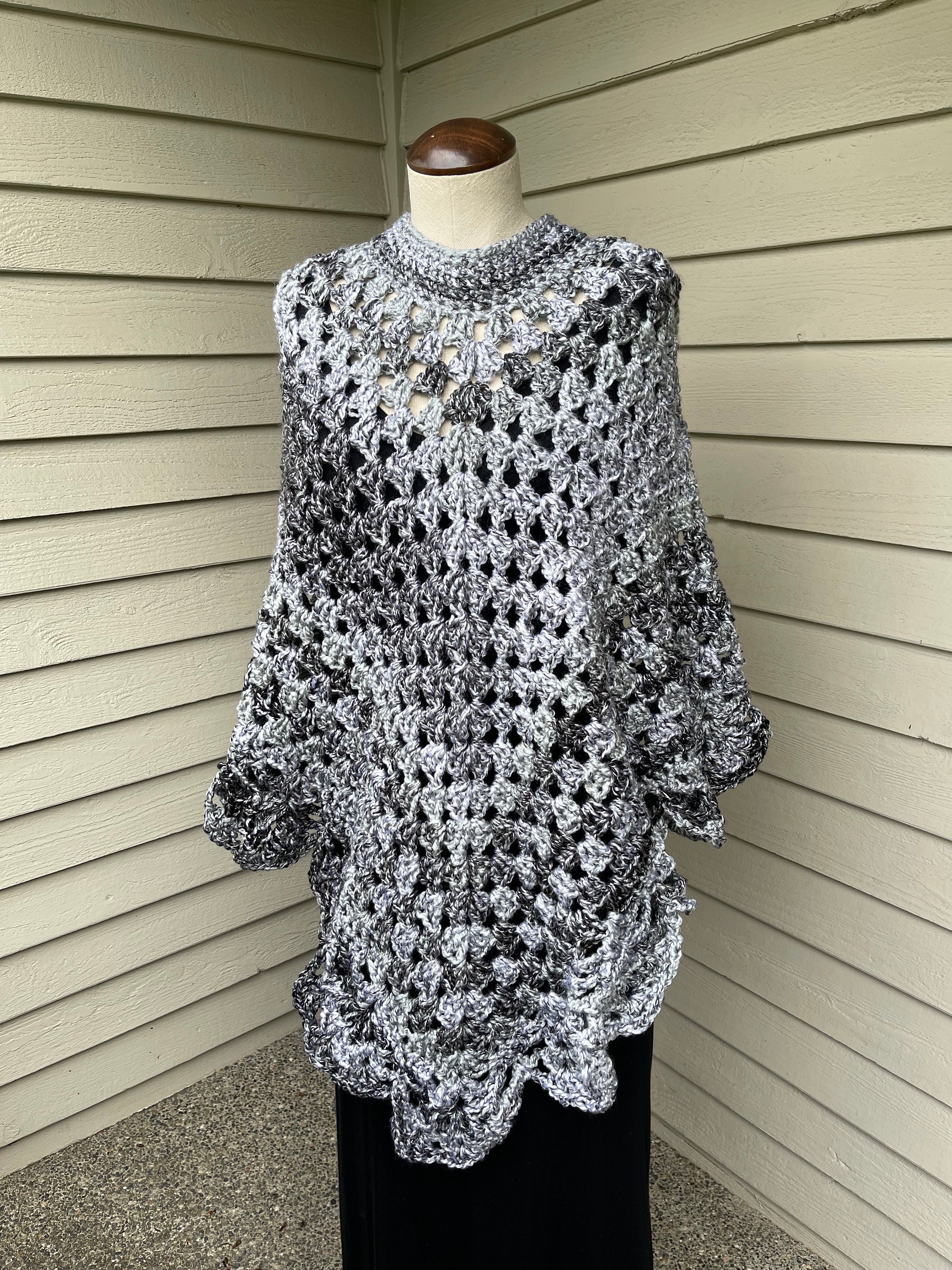 Coming Home Poncho, Scallop-edge Poncho, Martha Stewart Inspired Poncho ...