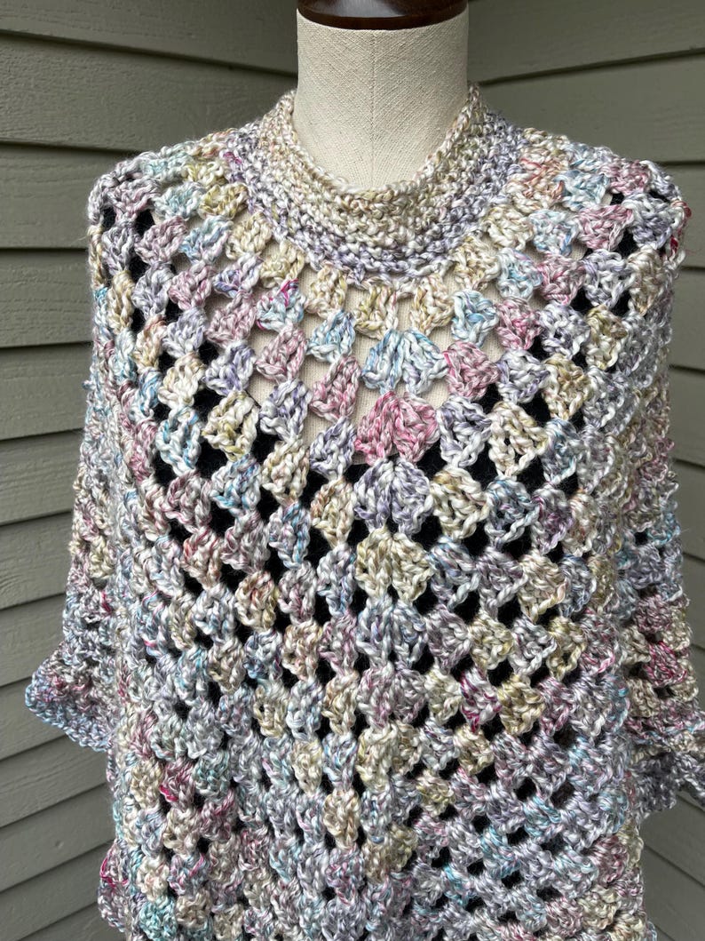 Coming Home Poncho, Scallop-edge Poncho, Martha Stewart Inspired Poncho ...