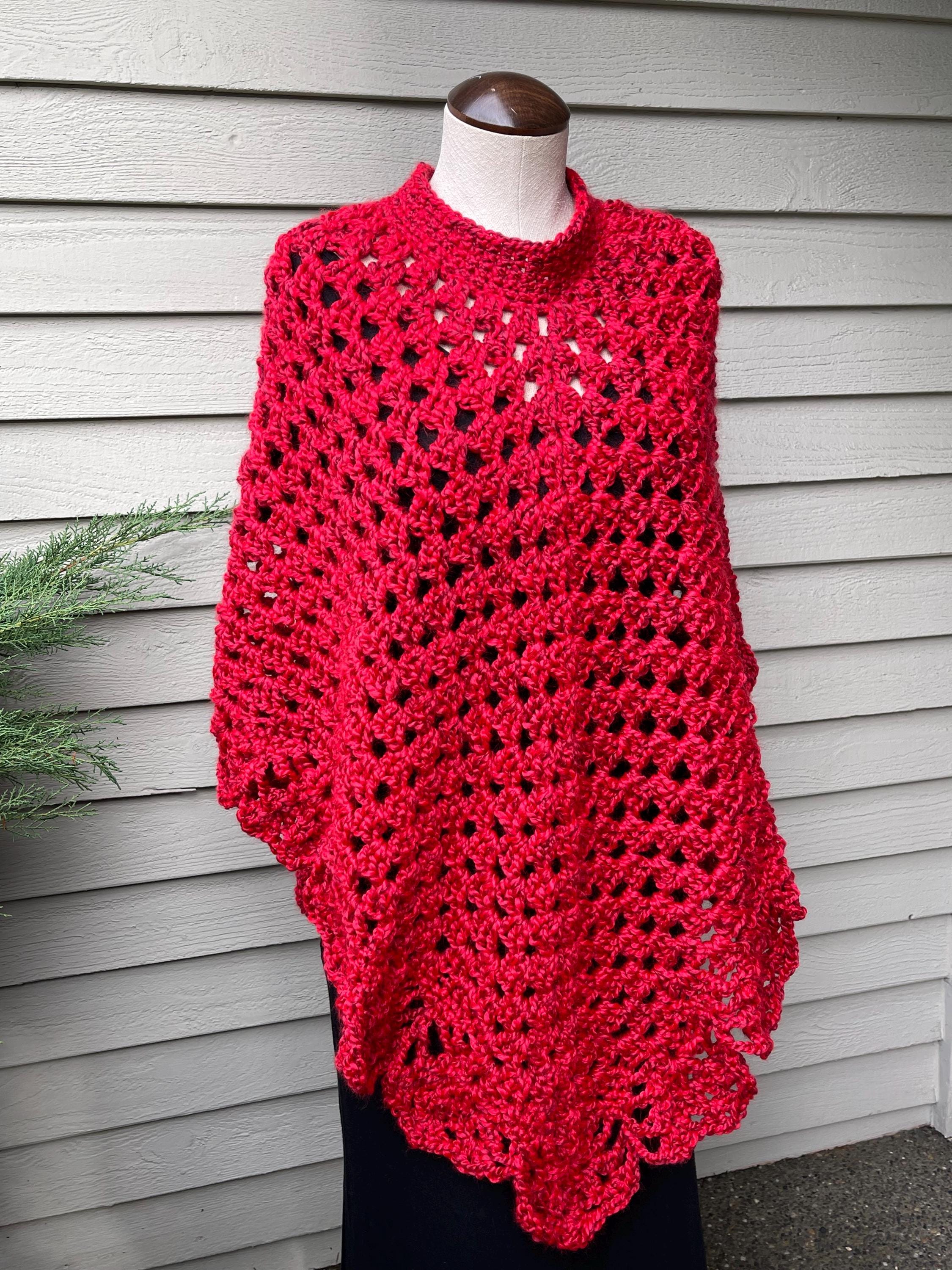 Coming Home Poncho, Scallop-edge Poncho, Martha Stewart Inspired Poncho ...