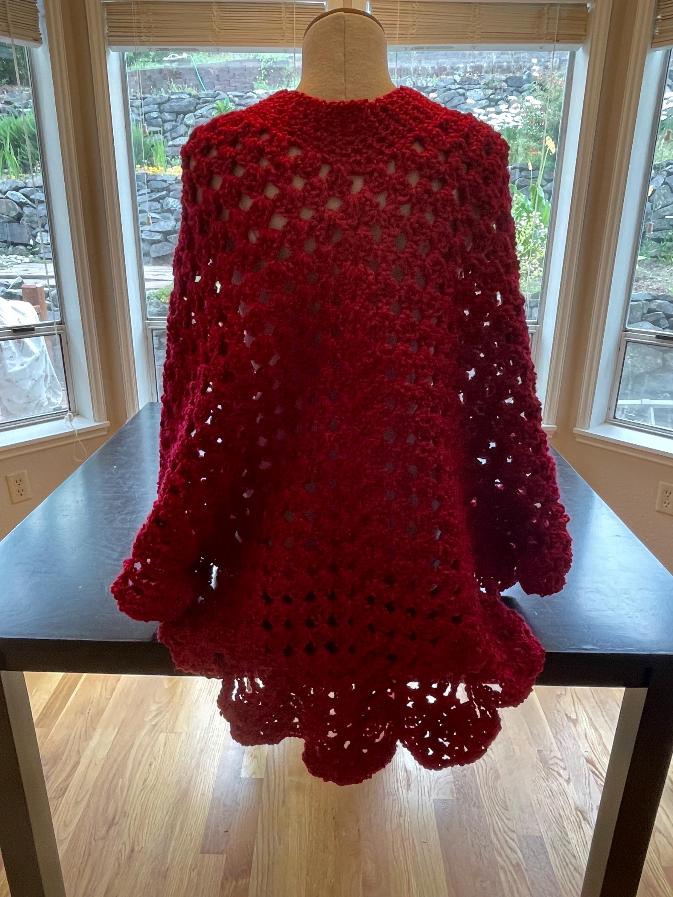 Coming Home Poncho, Scallop-edge Poncho, Martha Stewart Inspired Poncho ...