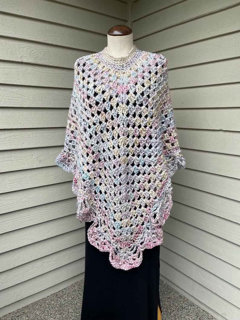 Coming Home Poncho, Scallop-edge Poncho, Martha Stewart Inspired Poncho ...