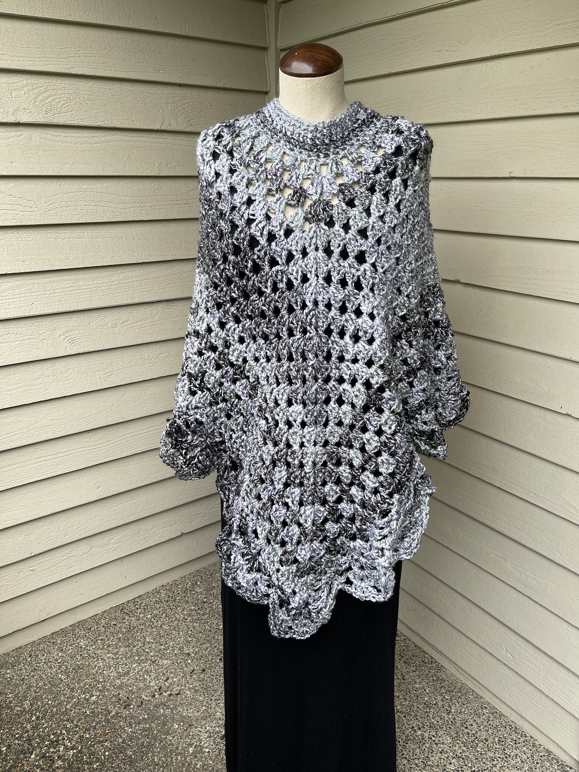 Coming Home Poncho, Scallop-edge Poncho, Martha Stewart Inspired Poncho ...