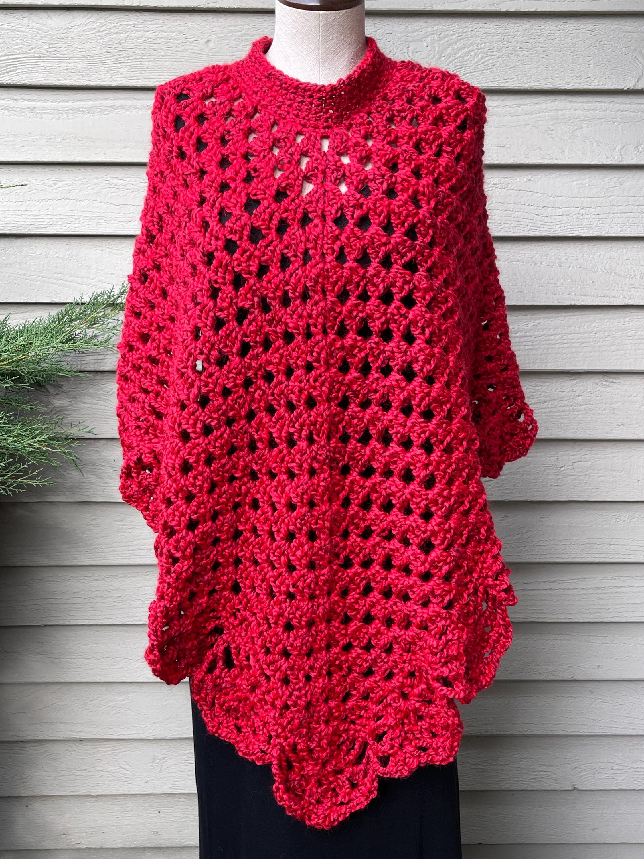 Coming Home Poncho, Scallop-edge Poncho, Martha Stewart Inspired Poncho ...
