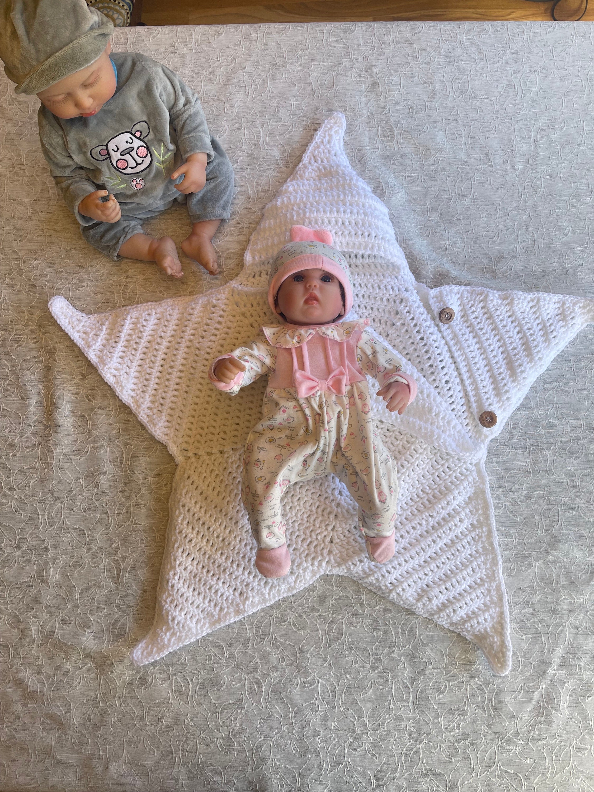 Crochet Baby Star Sleeper, Star Bunting Blanket, Newborn Gift, Baby ...