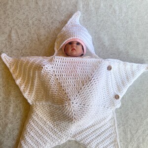 Crochet Baby Star Sleeper, Star Bunting Blanket, Newborn Gift, Baby ...