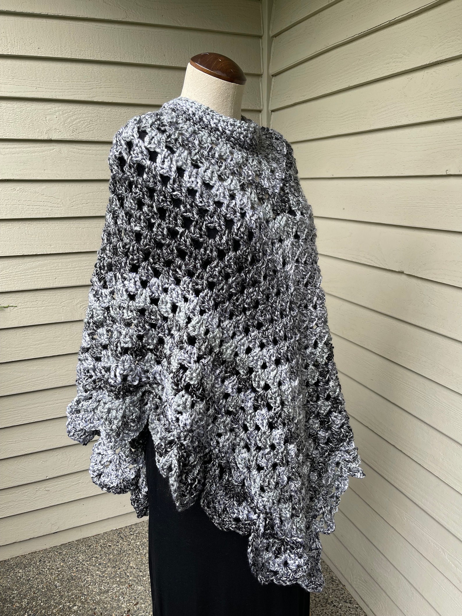 Coming Home Poncho, Scallop-edge Poncho, Martha Stewart Inspired Poncho ...