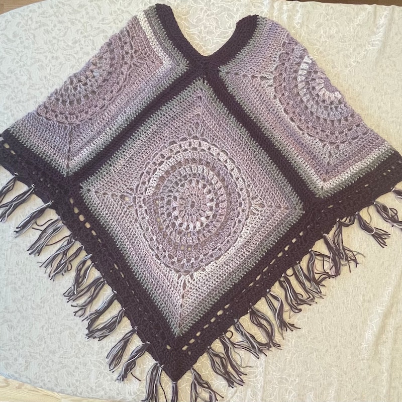Granny Square Poncho - Etsy