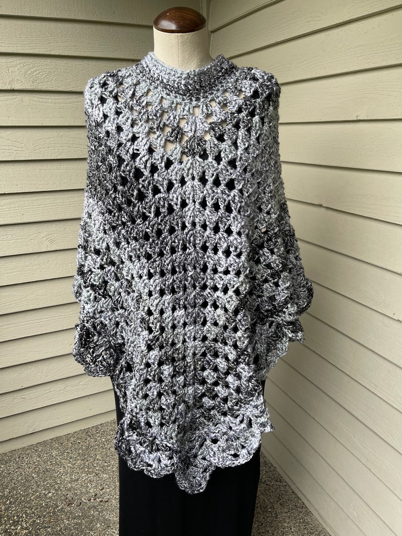 Coming Home Poncho, Scallop-edge Poncho, Martha Stewart Inspired Poncho ...